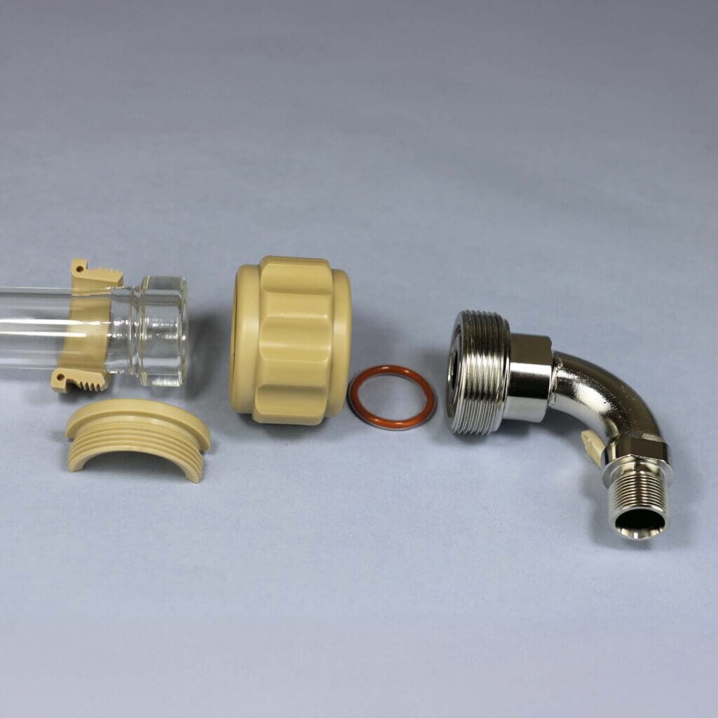 Stainless Steel Adapters for Flat Flanges DN15 and DN25, with PEEK ...